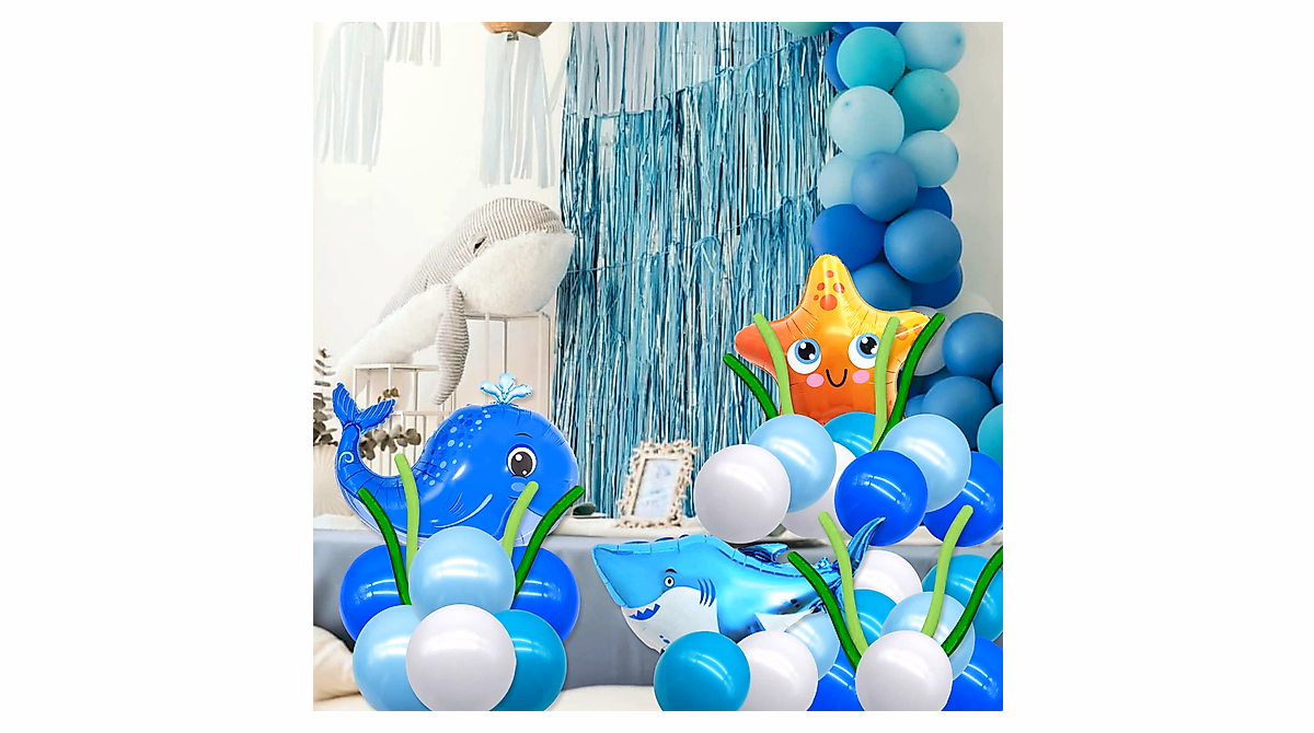 66 PCS Sea Animal Balloons for Ocean Themed Parties