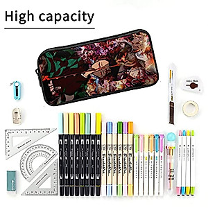 QIDOZVIY Anime Pencil Case Multifunction Stationary Bag with Zipper Durable Pencil Pouch Large Capacity Pen Bag for Men Women Teen Boy Girl