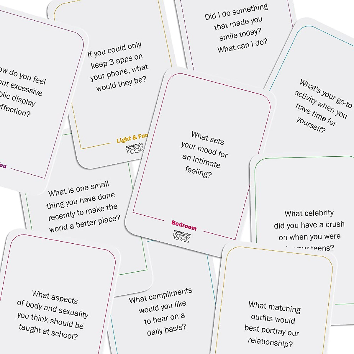 Connection Deck Card Game for Couples - Connecting and Revealing Questions to Ignite A Deeper Relationship - Perfect for Anniversary, Date Night & More (100 Cards)