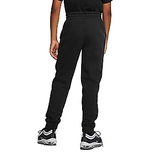 Nike Boy's NSW Club Jogger Fleece Pant, Black/Black/White, Large