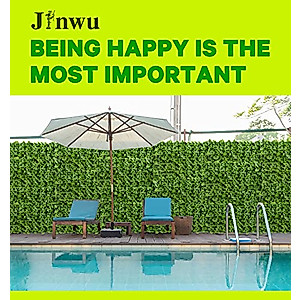 Jinwu Artificial Ivy Privacy Fence Screen,120 * 40 Inch Artificial Faux Ivy Hedge, Expandable Faux Privacy Fence with 80 pcs Zip Ties Decoration for Wall Screen, Outdoor Garden, Christmas Decor