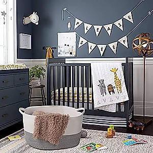 Goodpick XXX Large Cotton Rope Basket Woven Storage Basket Pillow Blanket Basket (Set of 2)