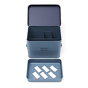 Quitrillo-Crafts and Art Supplies, Bathroom Storage Box, Organizer w/Dividers and Hinged Lid - Farmhouse Multipurpose Ideal for First Aid Supplies. Includes a Removable Tray