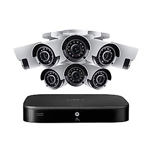 Lorex 4K Security Camera System, Ultra HD Indoor/Outdoor Analog Wired Bullet Cameras with Motion Detection Surveillance, Color Night Vision & Smart Home Compatibility, 1TB 8 -Channel DVR, 8 Cameras