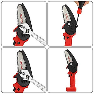 Mini Chainsaw Chain Replacement Portable for Cordless Electric Chainsaw Blade 24 V Chainsaw Pruning Shears for Wood Branch Cutting (4 Pieces,4 Inches)
