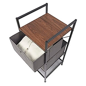 4-Tier Stackable Storage Tower With Drawers by Neatfreak! - Storage Cabinet With Drawers and Shelves For Clothes, Shoes & Accessories - Bedroom, Closet & Bathroom Organizer Tower