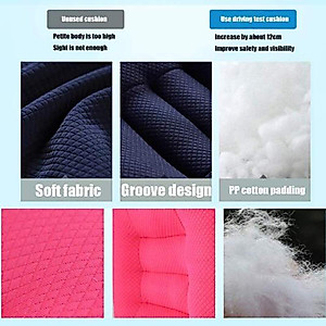 Thboxes Car Seat Cushion Heightening Height Boost Mat, Portable Breathable Driver Seat Cushion for Height, Provides Good Driving Visibility Rose/Grey 40 40 12cm