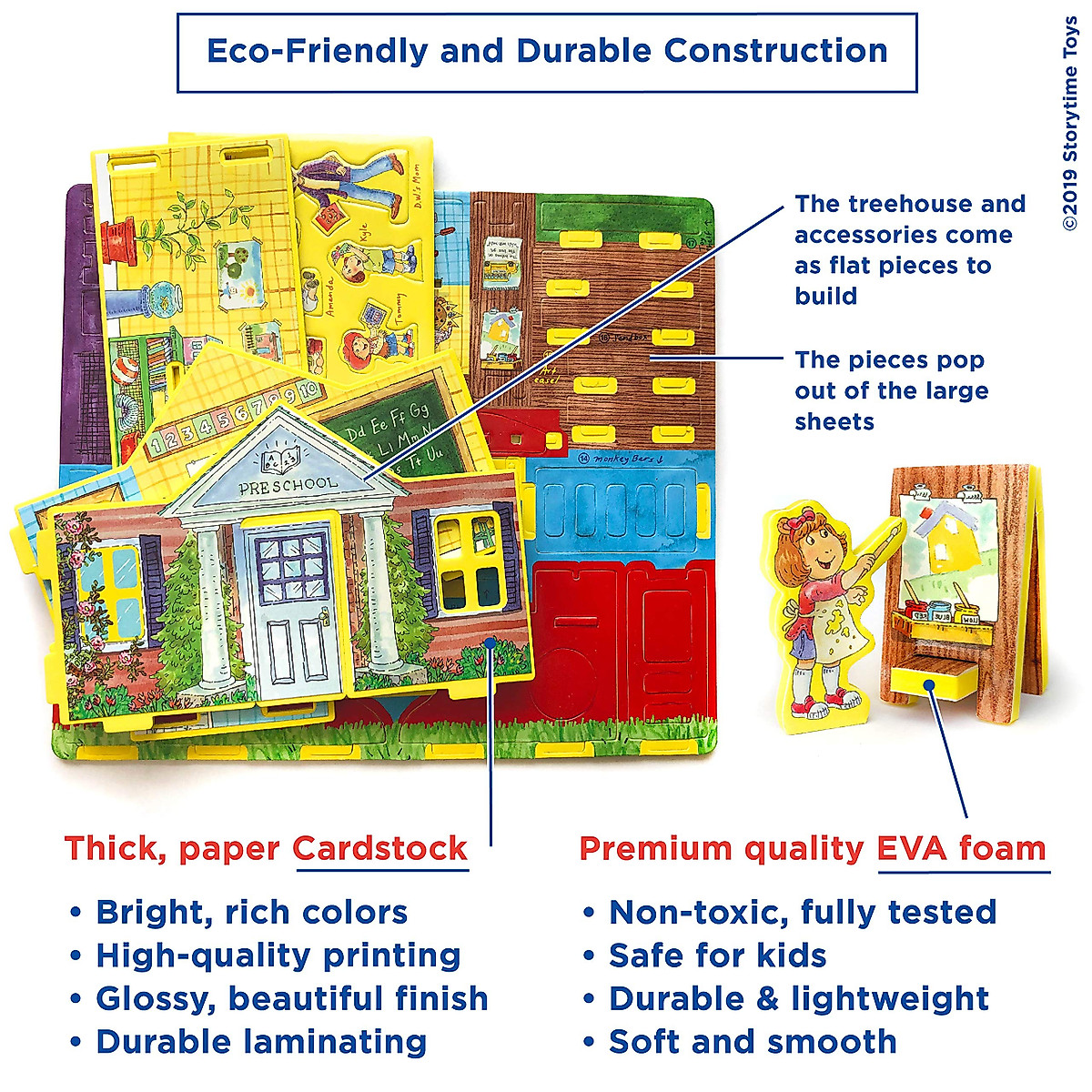 STORYTIME TOYS D.W.'s First Day of Preschool 3D Puzzle - Book and Toy Set - 3 in 1 - Book, Build, and Play