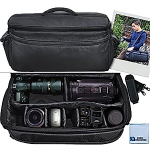 eCostConnection Extra Large Soft Padded Water Resistant Camcorder Equipment Gadget Bag/Case for Canon XA10, XA20, XA25, XH-G1s, XL2 and More Cameras Camcorders and DSLR