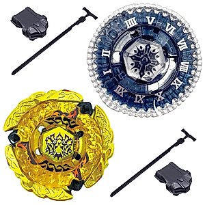 Wrpaulk Bey Battling Top Blade(BB-104 Basalt Horogium 145WD) &(BB-99 Hell KerbecsBD145DS) Metal Gyro Set with Launchers.