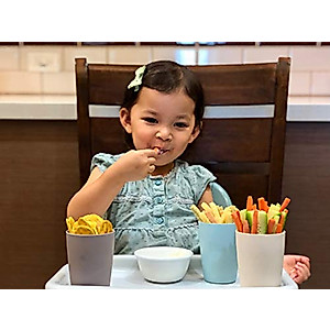 Miracle Bean X Kids Bamboo Fibre Drinking Cups, (Set of 6) for Milk, Juice, Water, Non Toxic, Biodegradable, Eco Friendly 8oz