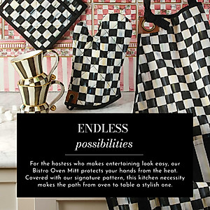 MACKENZIE-CHILDS Courtly Check Bistro Oven Mitt, Cute Hot Oven Mitt, Decorative Kitchen Pot Holder