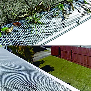 6 inch x 25 feet Aluminum Gutter Guard Mesh Roll, Leaf Guards for Gutters Gutter Covers Screen Rain Gutter Protector downspout Guard.