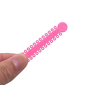 RZJZGZ Dental Orthodontic Ligature Ties and Orthodontic Ligature Gun Dispenser Orthodontic Elastomeric O-Rings Braces Rubber Bands(1040pcs)