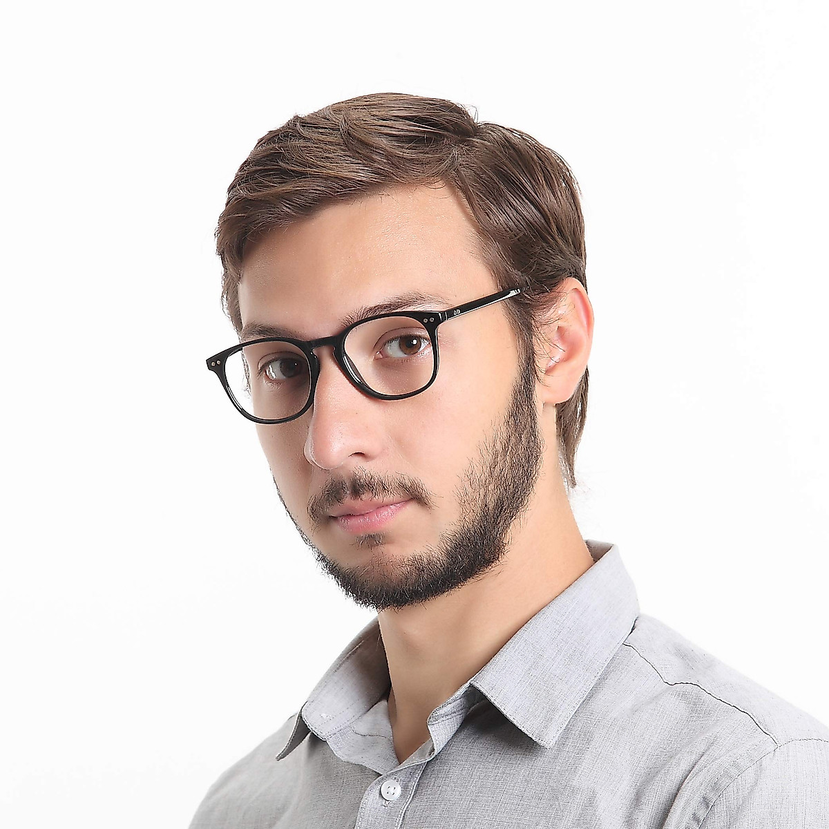 LifeArt Blue Light Blocking Glasses, Anti Eyestrain, Computer Reading Glasses, Gaming Glasses, TV Glasses for Women Men, Anti Glare (Black, No Magnification)