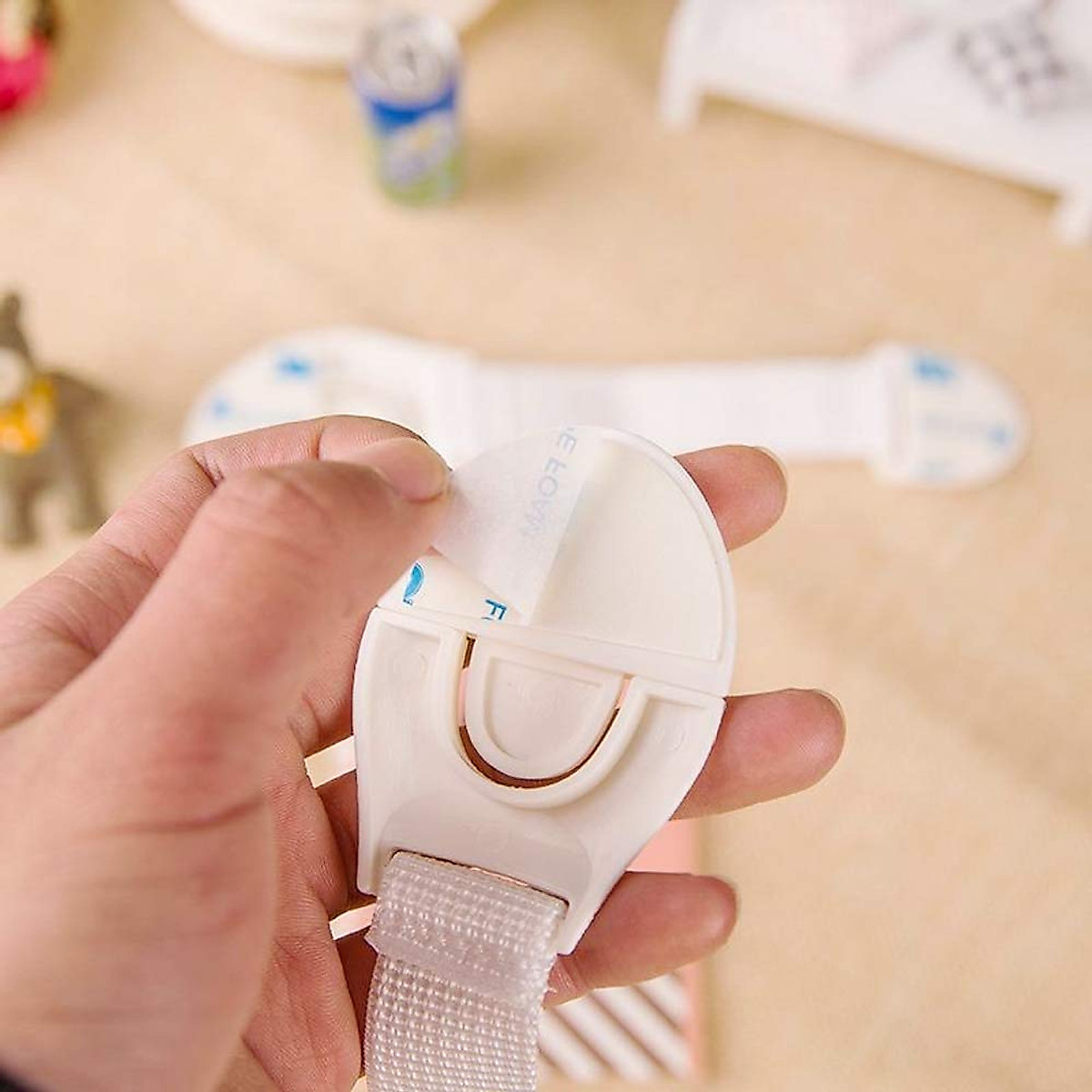 JZK 20 x Fridge Drawer Cupboard Cabinet Door Lengthened Safety Locks for Child/Baby/Dog/cat, with Adhesive