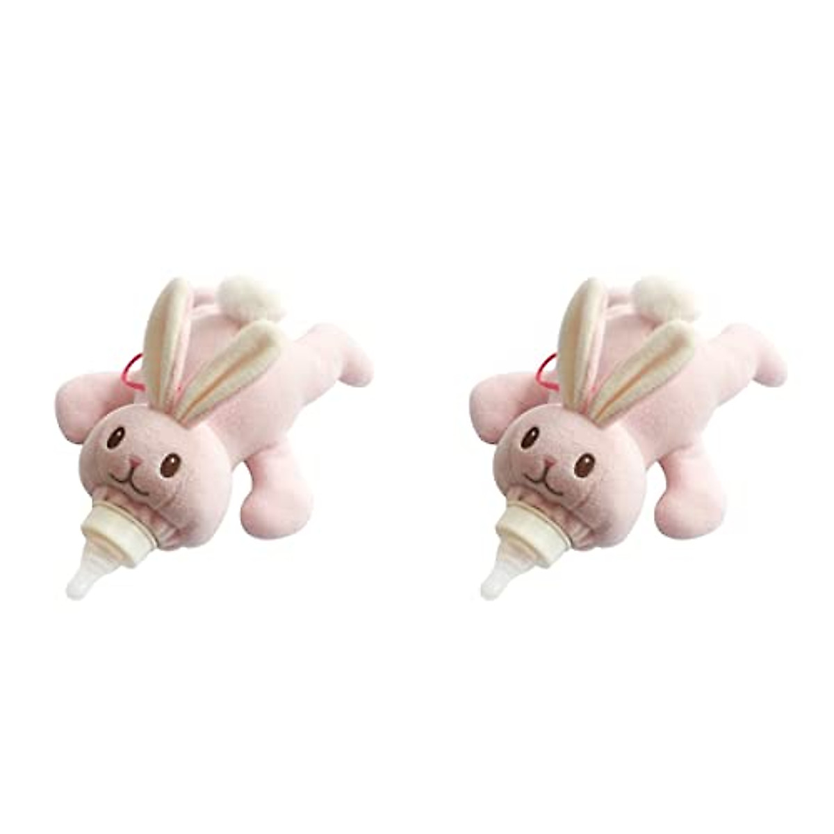 Toddmomy ser of 2 Lovely Plush Animal Baby Bottle Sleeve Baby Bottle Holder Feeding Bottle Cover Rabbit Baby Bottle