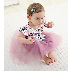 YOUNGER TREE Baby Girl Dresses Long Sleeve Flower Tutu Princess Dress Infant Fall Winter Outfits Little Girls Clothes (Purple, 6-9 Months)…