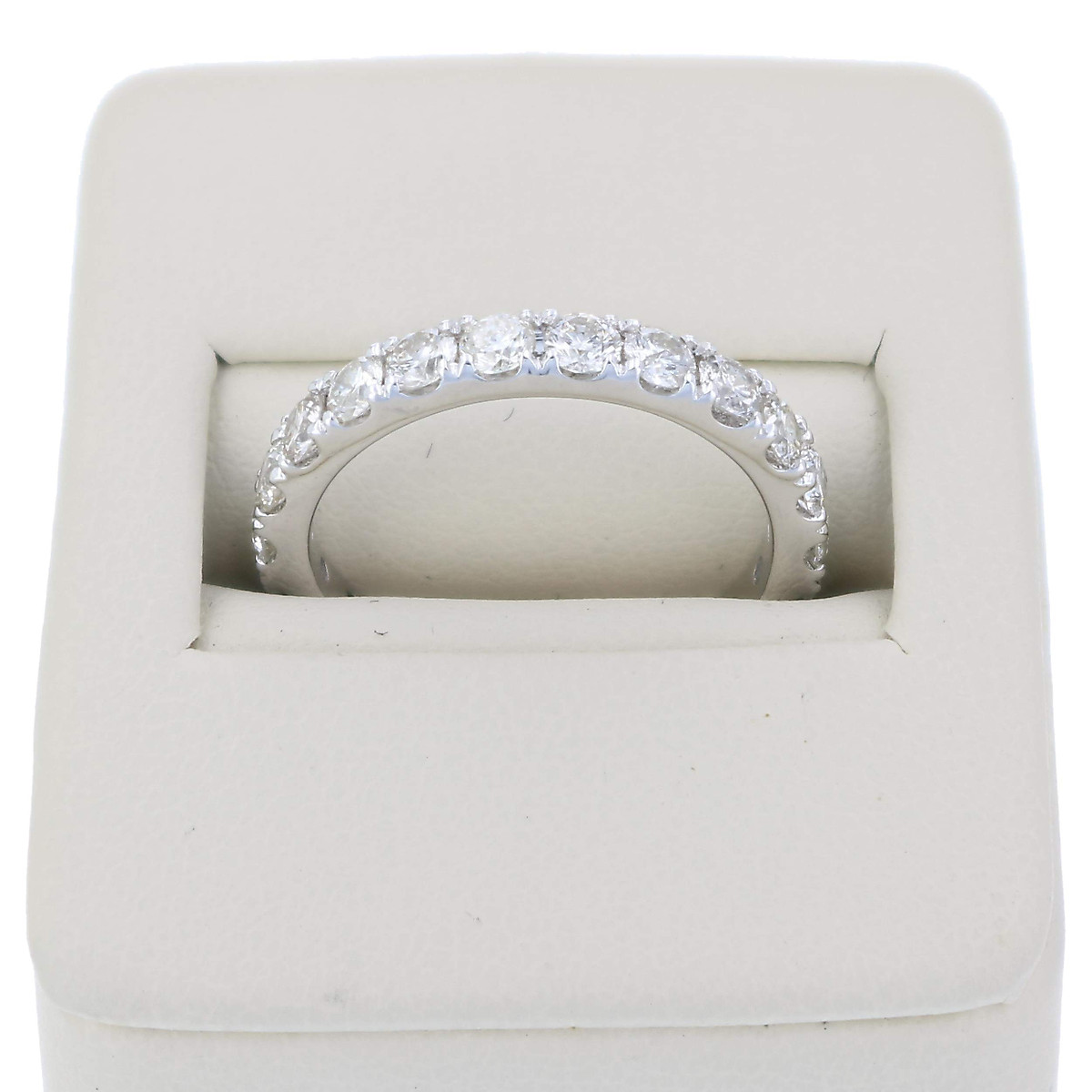 Vir Jewels 2 cttw Diamond Wedding Anniversary Band for Women Full Eternity Diamond Engagement Ring 14K White Gold Round Prong Set Size 7.5