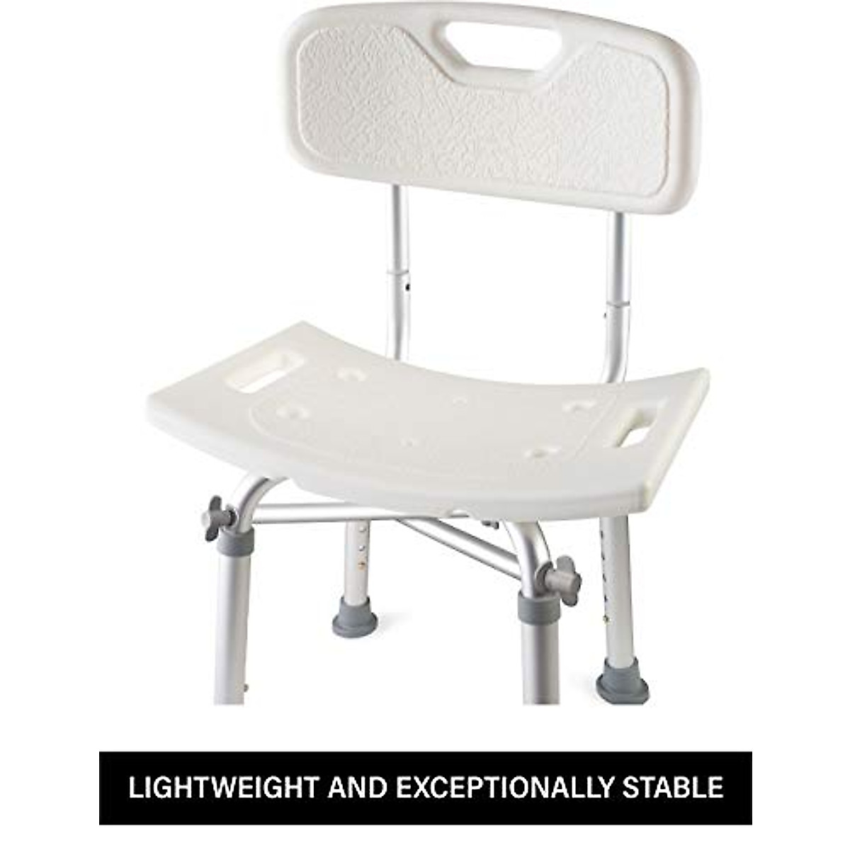Dr. Kay's Adjustable Height Bath and Shower Chair Shower Bench with Backrest