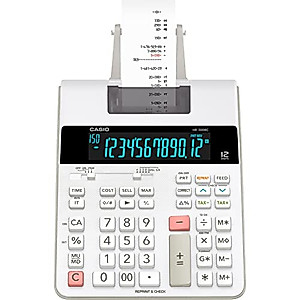 Casio HR-300RC Printing Calculator with Backlit LCD Display,White,Mini-Desktop