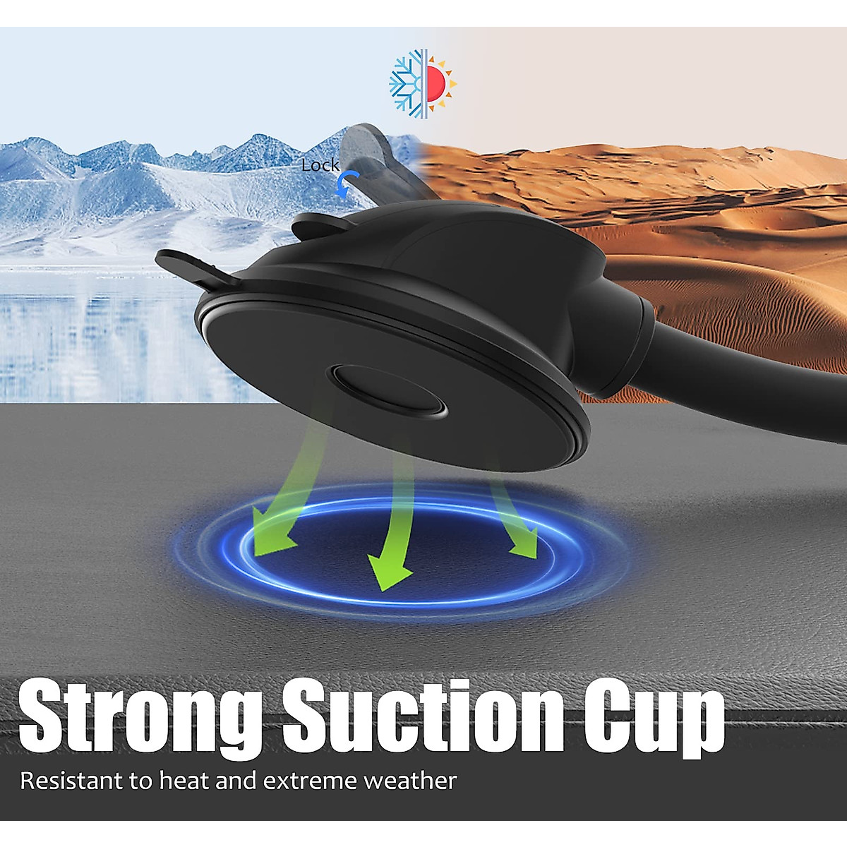 Charchendo Car Dashboard Phone Mount for Samsung Galaxy Z Fold, Windshield Tablet Holder with Suction Cup Compatible with Samsung Galaxy Z Flip 3 4, Z Fold 3 4, iPad Pro Air Mini and 4-12.9'' Devices