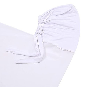 Yeieeo Women's Pre-Sewn Head Scarf Wrap Shawls Stretch Scarf Hijab Cap Chiffon Scarf with Under Caps for Hijabs (White)