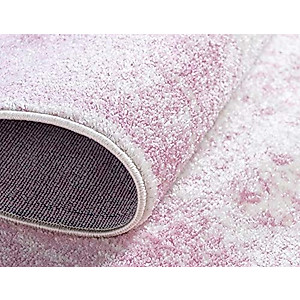 Rugs.com Dover Collection Rug – 2' x 3' Pink Low-Pile Rug Perfect for Entryways, Kitchens, Breakfast Nooks, Accent Pieces