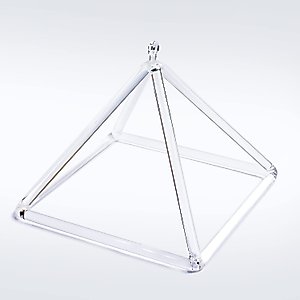 TERRITORY Crystal Singing Pyramid Rainbow Colored 12 inch - Perfect Healing Musical Instrument