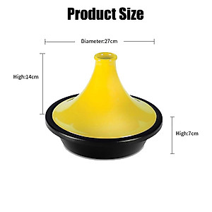 Xgxoz Enameled Cast Iron Ceramic Tajine Cooking Pot Enameled Cast Iron Tagine for Cooking And Stew Casserole Slow Cooker