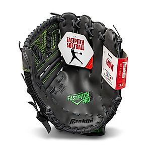 Franklin Sports Softball Glove - Windmill Fastpitch + Slowpitch Softball Glove - Green Softball Mitt - Right Hand Throw Adult + Youth - 13", Lime