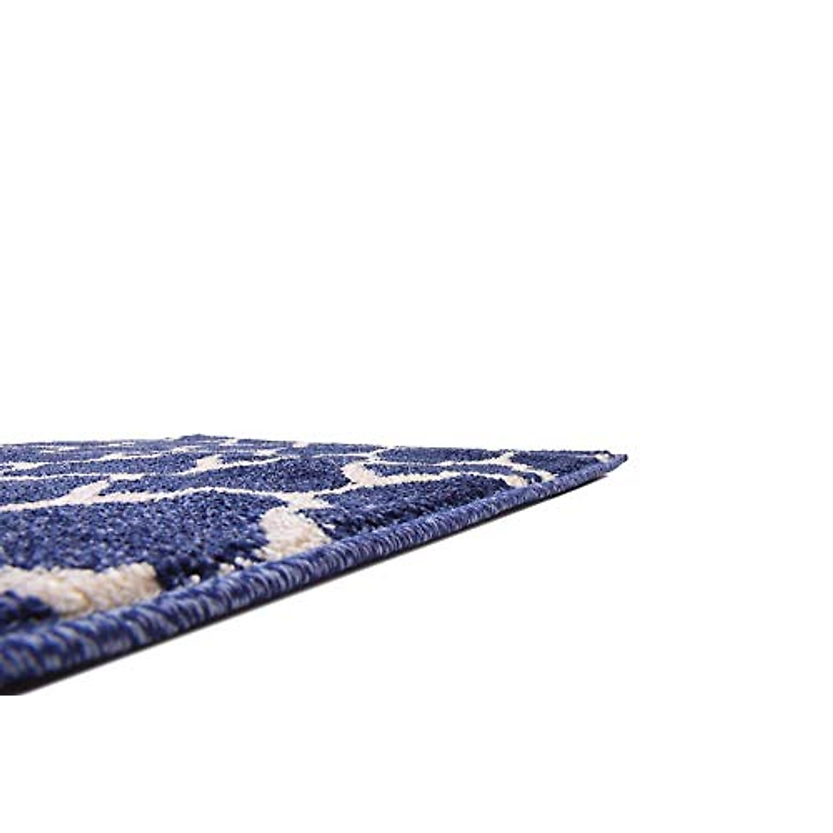 Unique Loom Trellis Collection Modern Morroccan Inspired with Lattice Design Area Rug, Runner 2' 0" x 6' 1", Dark Blue/Navy Blue