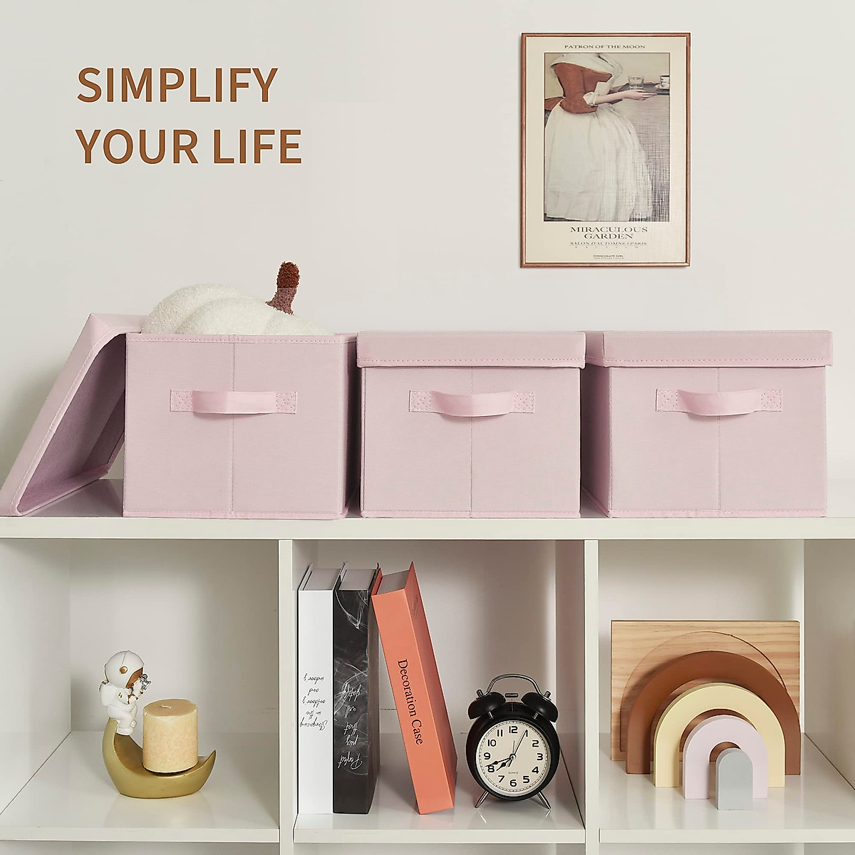 GRANNY SAYS Bundle of 3-Pack Lidded Closet Storage Bins & 3-Pack Organization and Storage Bins