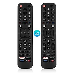 2PCS EN2A27 Replacement Remote Control Compatible with All Hisense 4K LED LCD HDTV UHD Smart TVs EN2A127H EN2A27HT EN2AN27H EN2AS27H EN2B27 EN2C27 EN2D27 EN2G27 EN33922A EN33924HS EN33925A