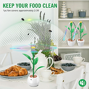 Fly Fans for Tables, 3 Styles Fly Repellent Fan Upgraded DIY Fly Fan Outdoor and Indoor Keep Flies Away, USB Powered, Fly Fan for Outside, BBQ, Restaurants, Picnic, 3 Pack