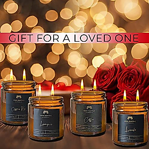 Homemantras, Soy Candles for Home Scented, Candle Gifts for Women, Fall Candles, Non Toxic Organic Scented Candles, 12 Oz, Large Jar Candle, Candles for Men, Lavender Candle