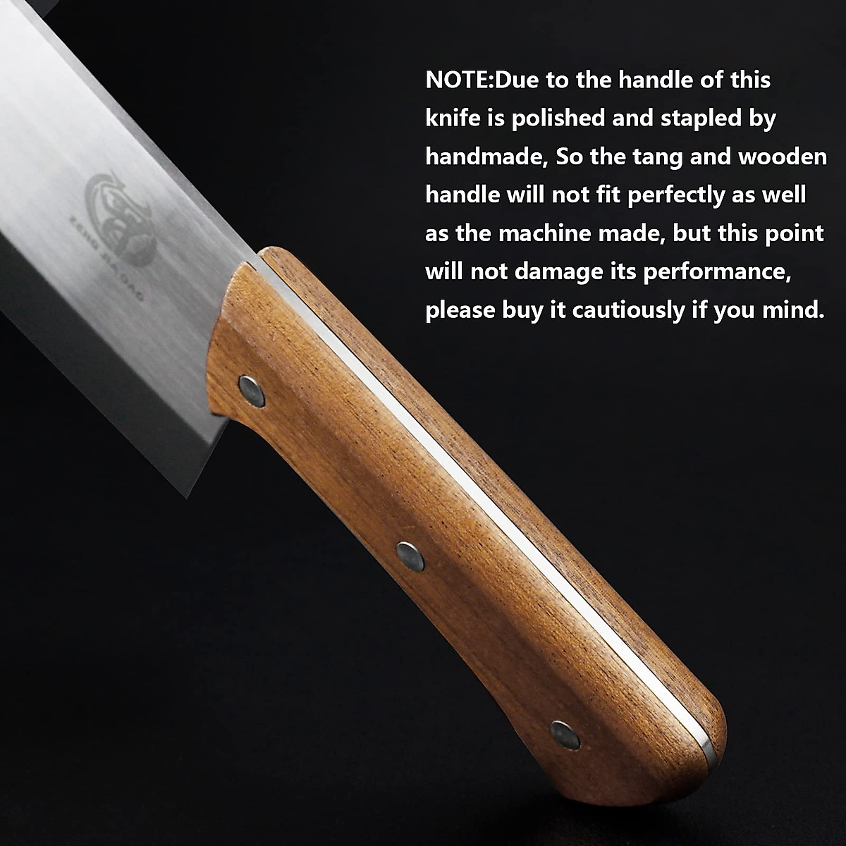 ZENG JIA DAO Meat Cleaver - 7'' Heavy Duty Butcher Knife Meat Chopper Bone Cutting Knife - High Carbon German Stainless Steel - Pearwood Handle for Home Kitchen and Restaurant 2023 Gifts