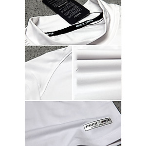 Mens Solid Short Sleeve Active Water Sports Rash-guard