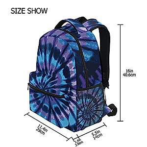 ALAZA Tie Dye Bule Unisex Schoolbag Travel Laptop Bags Casual Daypack Book Bag