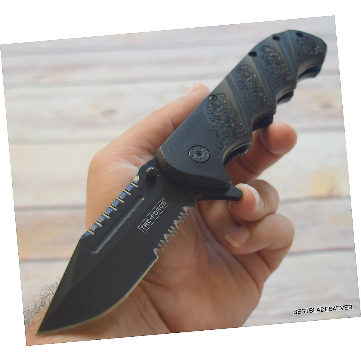 8.5 Inch Tactical Stainless Steel Open Folding Pocket Knife With Clip Outdoor Survival Hunting Knife by Survival Steel
