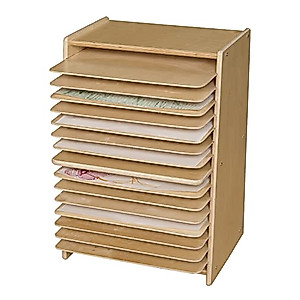 Contender C990647 Birch Mobile Drying and Storage Rack for Home Office, Ready to Assemble