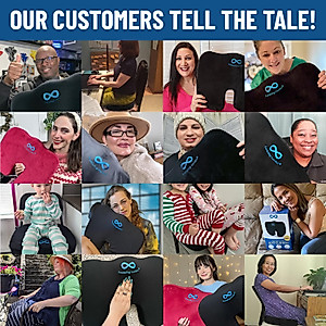 Everlasting Comfort Seat Cushion for Tailbone Pain Relief - Office Chair Cushion w/Premium ComfortFoam™ for All-Day Sitting Support - Coccyx, Sciatica Pain Relief Pillow for Desk Chair, Car Seat