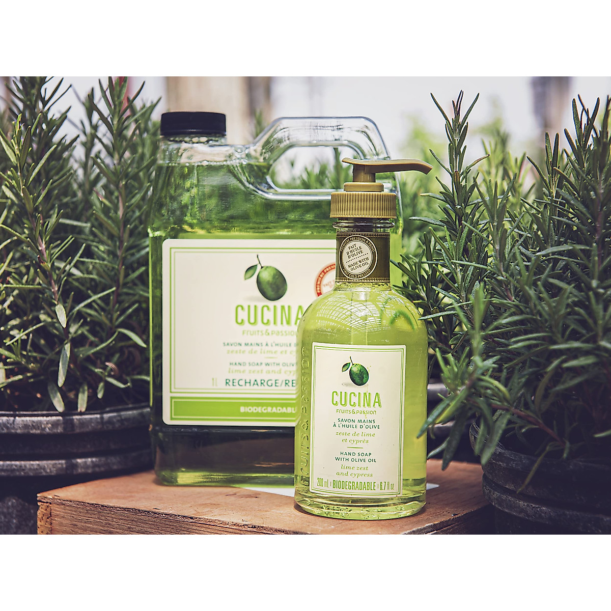 Fruits & Passion [Cucina - Sea Salt and Amalfi Lemon Liquid Hand Soap Refill, Kitchen Hand Soap Refill, Vegan & Cruelty-Free, All Natural Moisturizing Hand Wash Refill (33.8 fl oz)