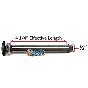 Quick Release AXLES for Wheelchairs-Big Round Black Button. Choose Your Size (1/2" X 4 1/4")