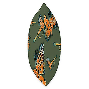 Black Fly Creations Black Fly Fishing Home Decor Trout Skin Throw Pillow, 18x18, Multicolor