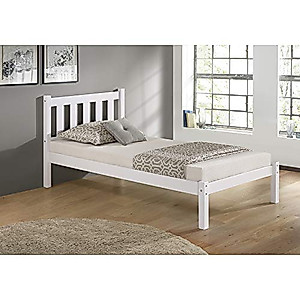 Poppy Twin Wood Platform Bed, White