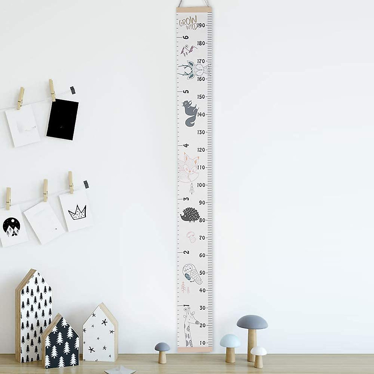 Tnfeeon Growth Chart for Kids, Portable Height Measurement Growth Chart Ruler Ideal Wall Decor in Kids Room Playroom or Nursery Decoration(#1)
