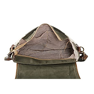 Crossbody bag for women and men leather upcycled canvas shoulder bag tote boho handbag by KPL