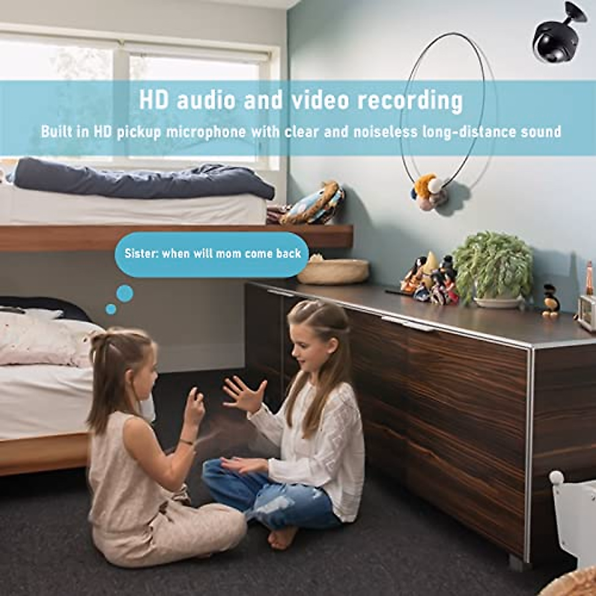 crgrtght Mini WiFi Cameras,Wireless Cameras 2.4G WiFi,Built in Battery,Hd 1080P Home Security Cameras,Smart Cameras with Night Vision,Outdoor Surveillance Camera