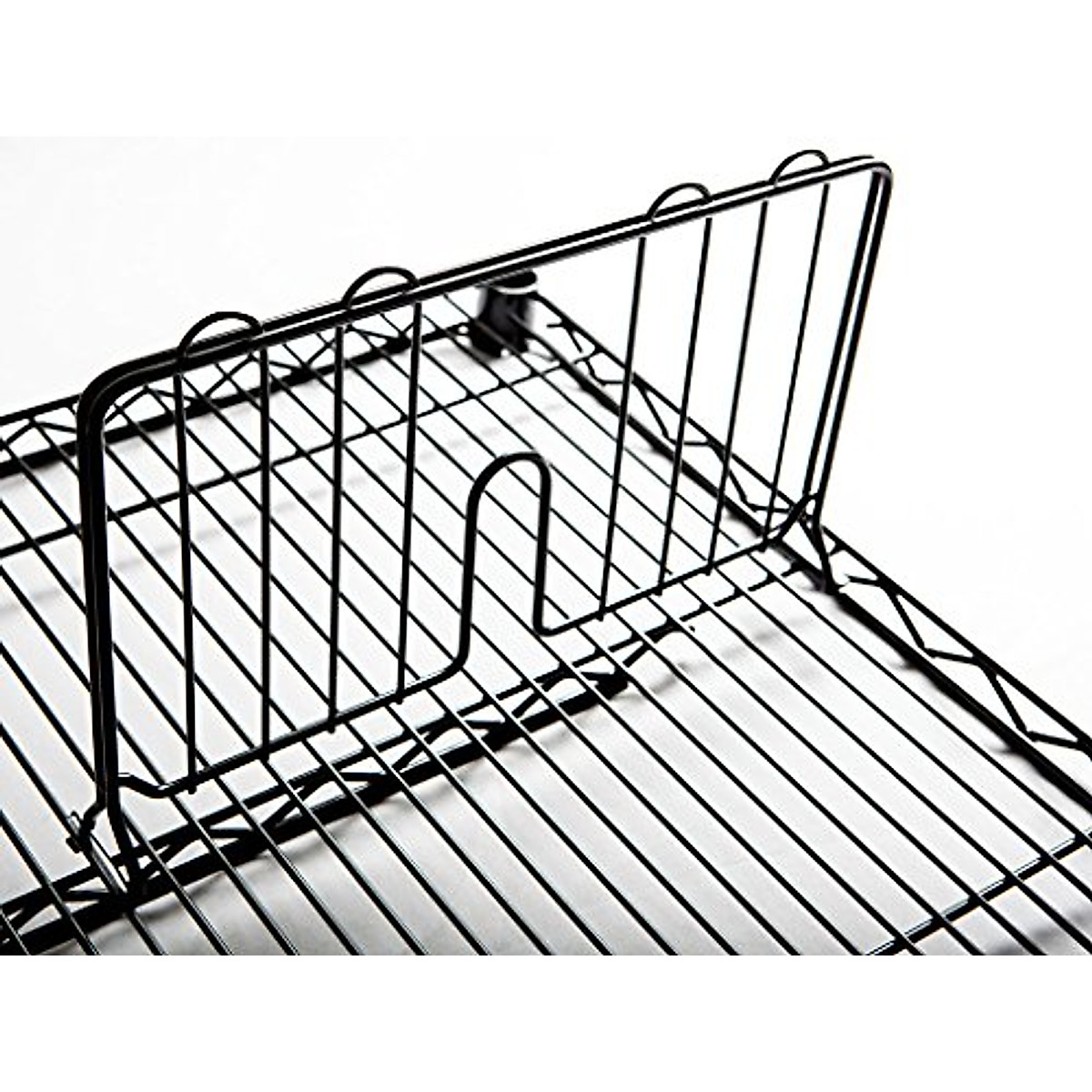 Omega 18" Wide Black Wire Shelf Divider